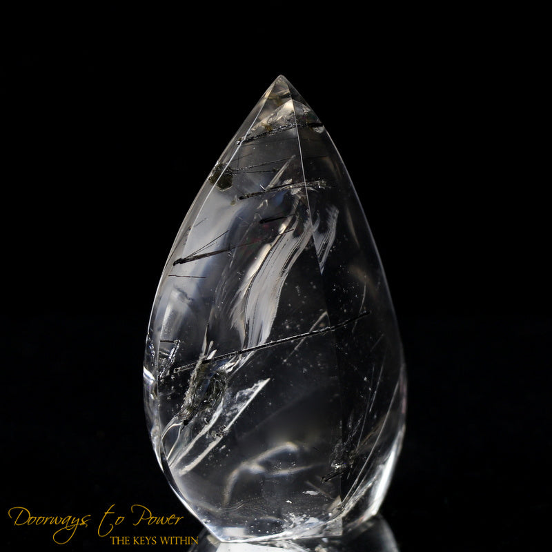 Black Tourmalinated Clear Quartz Crystal Sculpture 'The Oracle ...