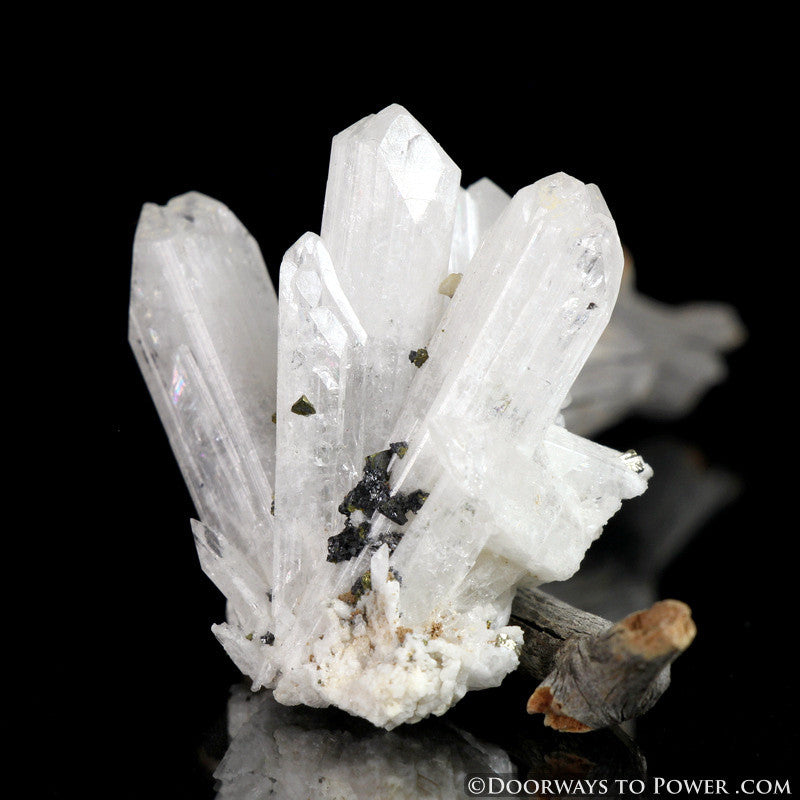 Danburite Synergy 12 Twin Crystal Cluster w/ Pyrite - Doorways to Power