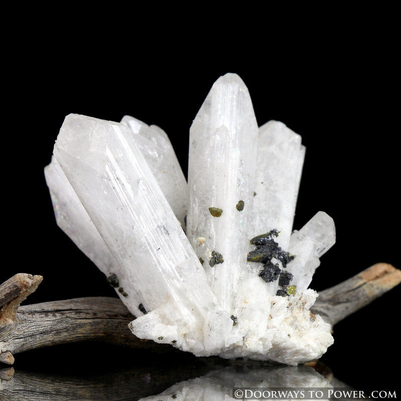 Danburite Synergy 12 Twin Crystal Cluster w/ Pyrite - Doorways to Power
