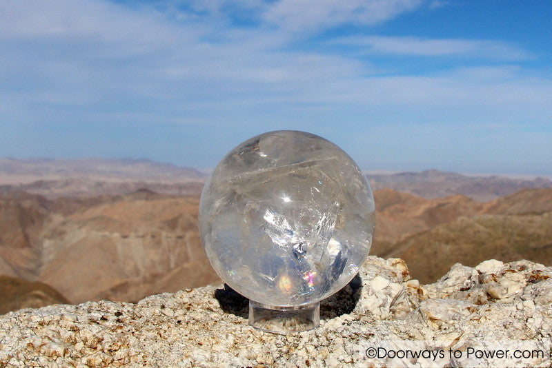 John of God Blessed Clear Quartz Healing Crystal Sphere - Doorways to Power