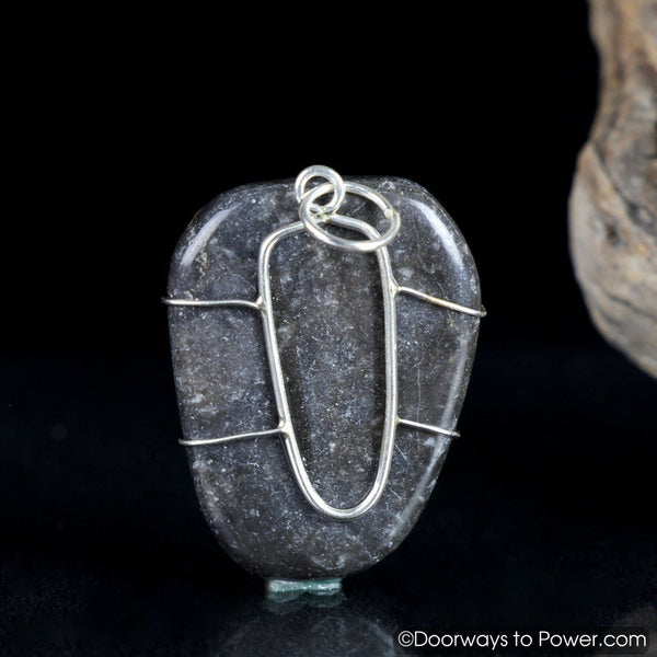 Master Shamanite Crystal Pendant - .925 SS Wire Wrap - Doorways to Power