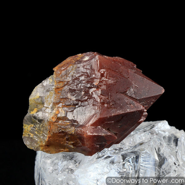 Red Aura Amethyst Starbrary Record Keeper Twin Crystal - Doorways to Power