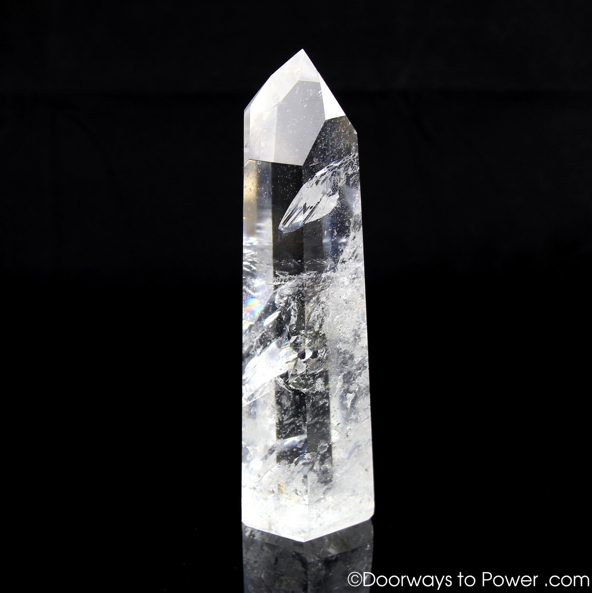 John of God Devic Temple Casa Crystal Crystal Point 6" - Doorways to Power
