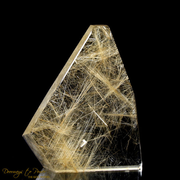 Golden Rutile Quartz Crystal Sculpture 'Lighted Spirit' - Doorways to Power