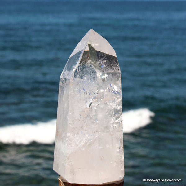 6.5" John of God Quartz Dow Devic Temple Crystal Point - Doorways to Power