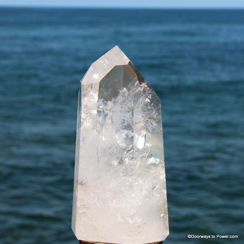 6.5" John of God Quartz Dow Devic Temple Crystal Point - Doorways to Power