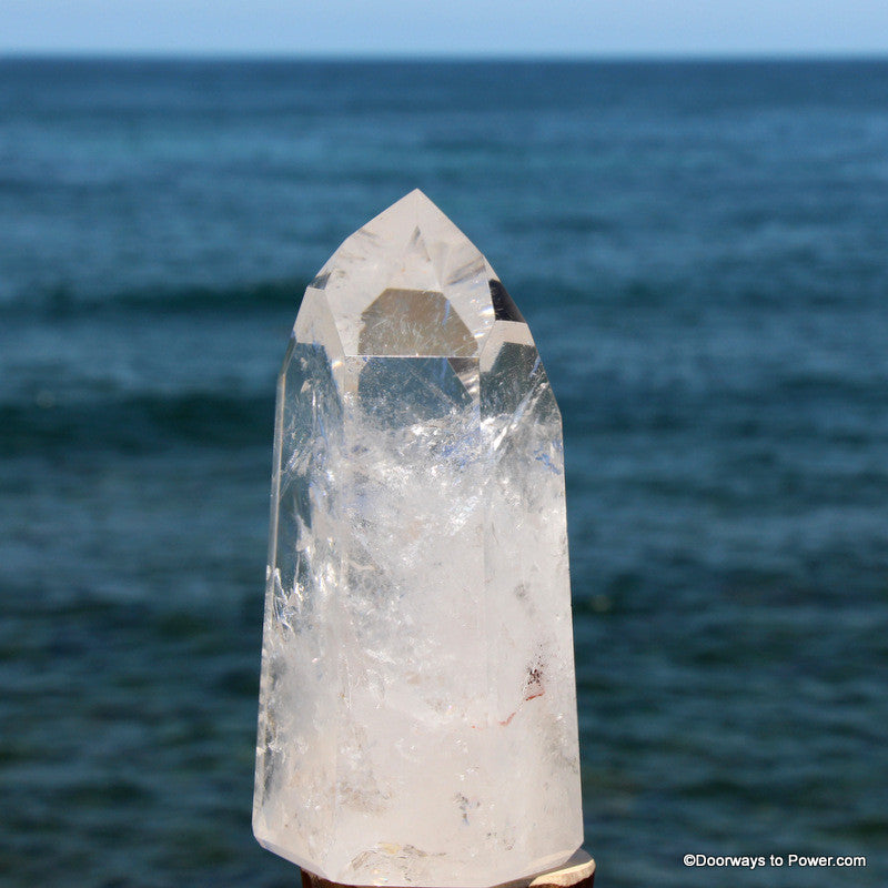 6.5" John of God Quartz Dow Devic Temple Crystal Point - Doorways to Power