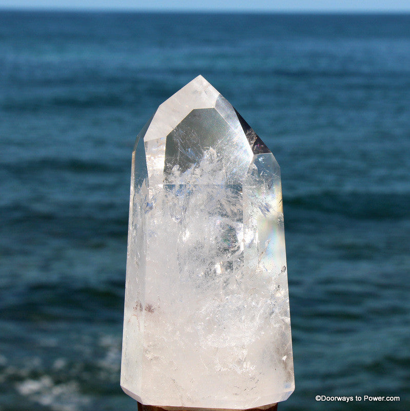 6.5" John of God Quartz Dow Devic Temple Crystal Point - Doorways to Power
